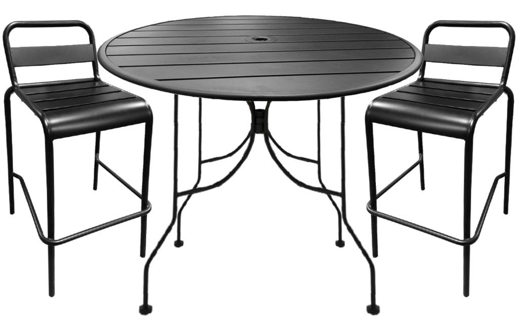 Windward Round Tables- Boardwalk Pattern | Metal Collection | All A ...