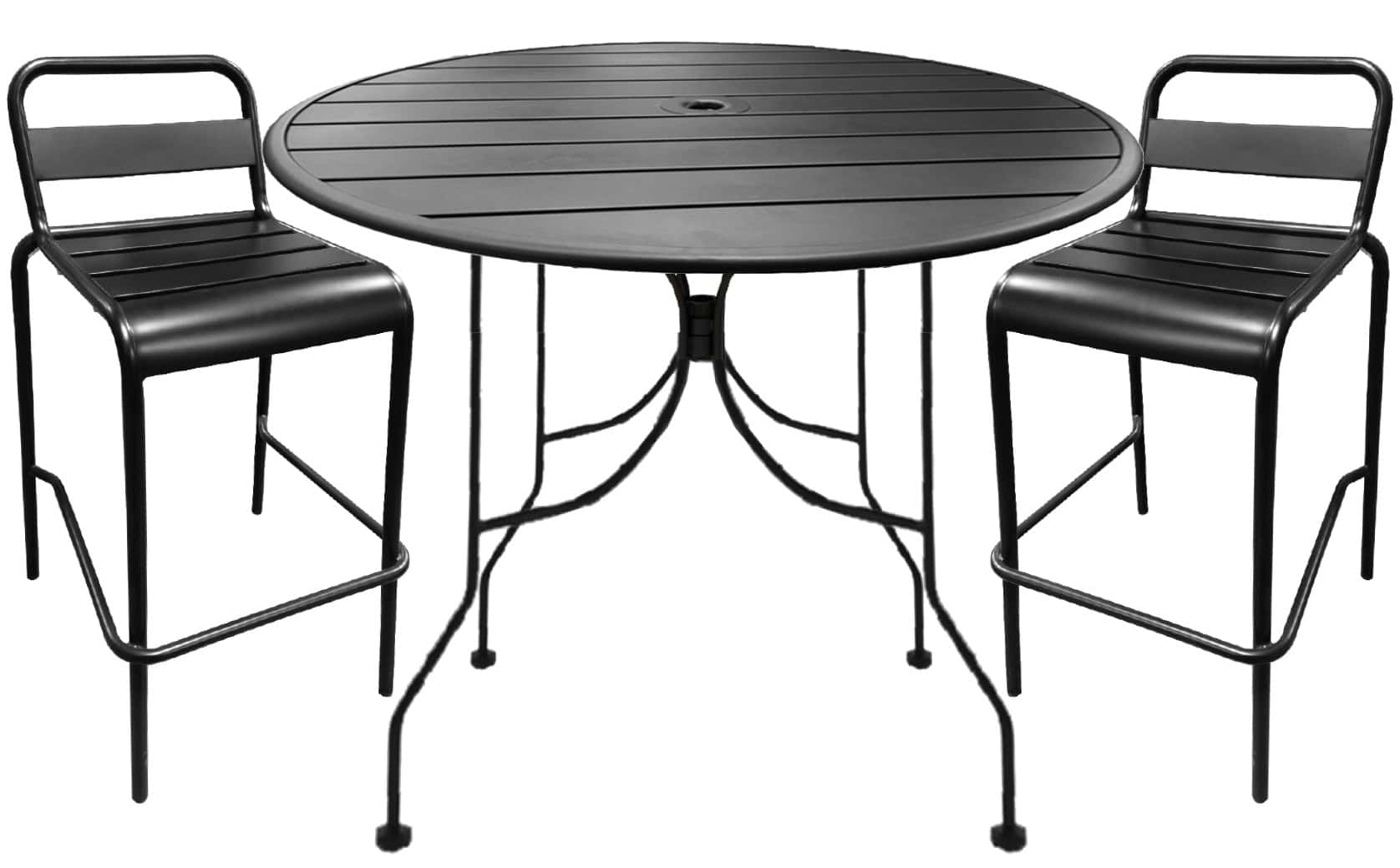 Windward Round Tables- Boardwalk Pattern | Metal Collection | All A ...